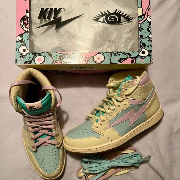 Shoes | Reves Sport Kiy Easter Pink Seafoam Green Pale Yellow Distorted ...